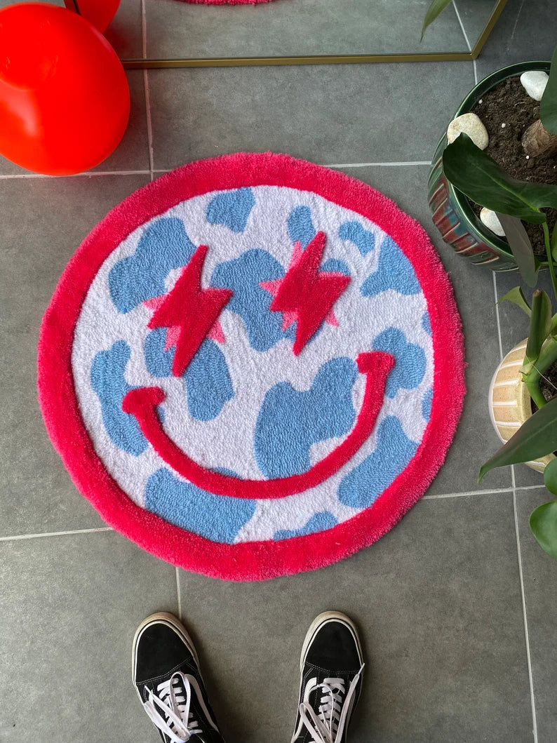 Cloudy Smiley Face Tufted Rug – Tuff Tufts