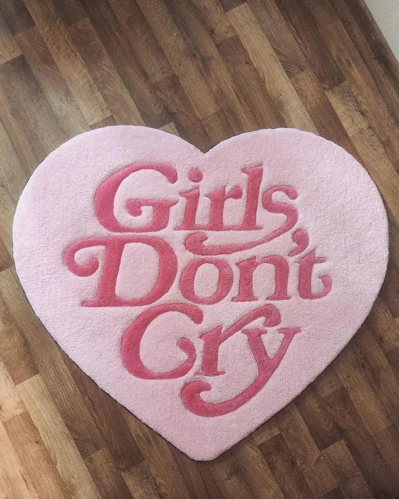 Girls Don't Cry Affirmation Tufted Rug – Tuff Tufts
